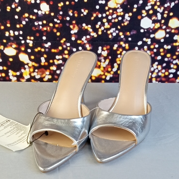 The Drop | Shoes | The Drop Silver Mandy Heels | Poshmark